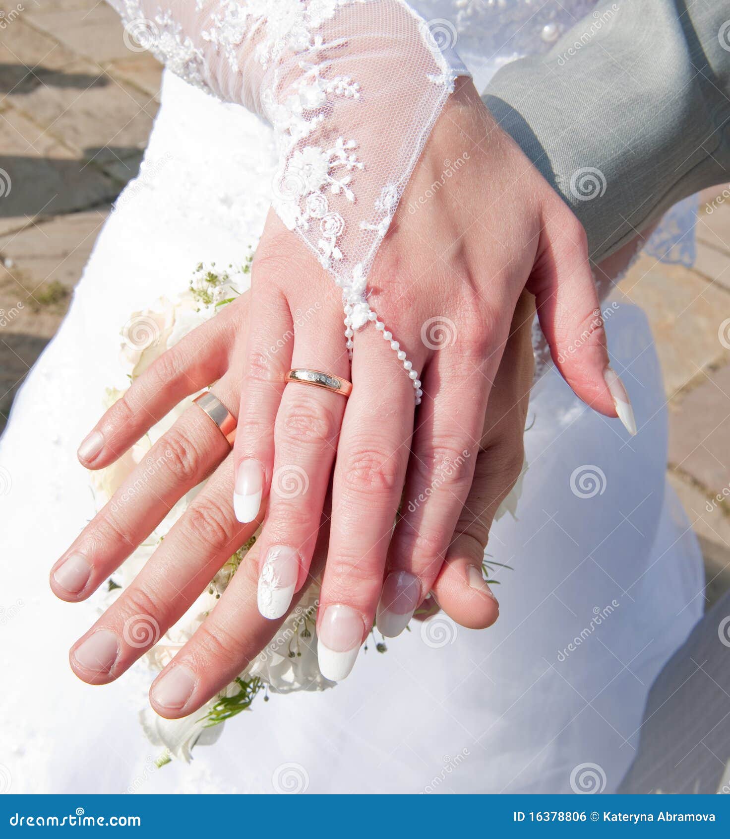 Hands of the Bride and Groom Stock Photo - Image of jewelry ...