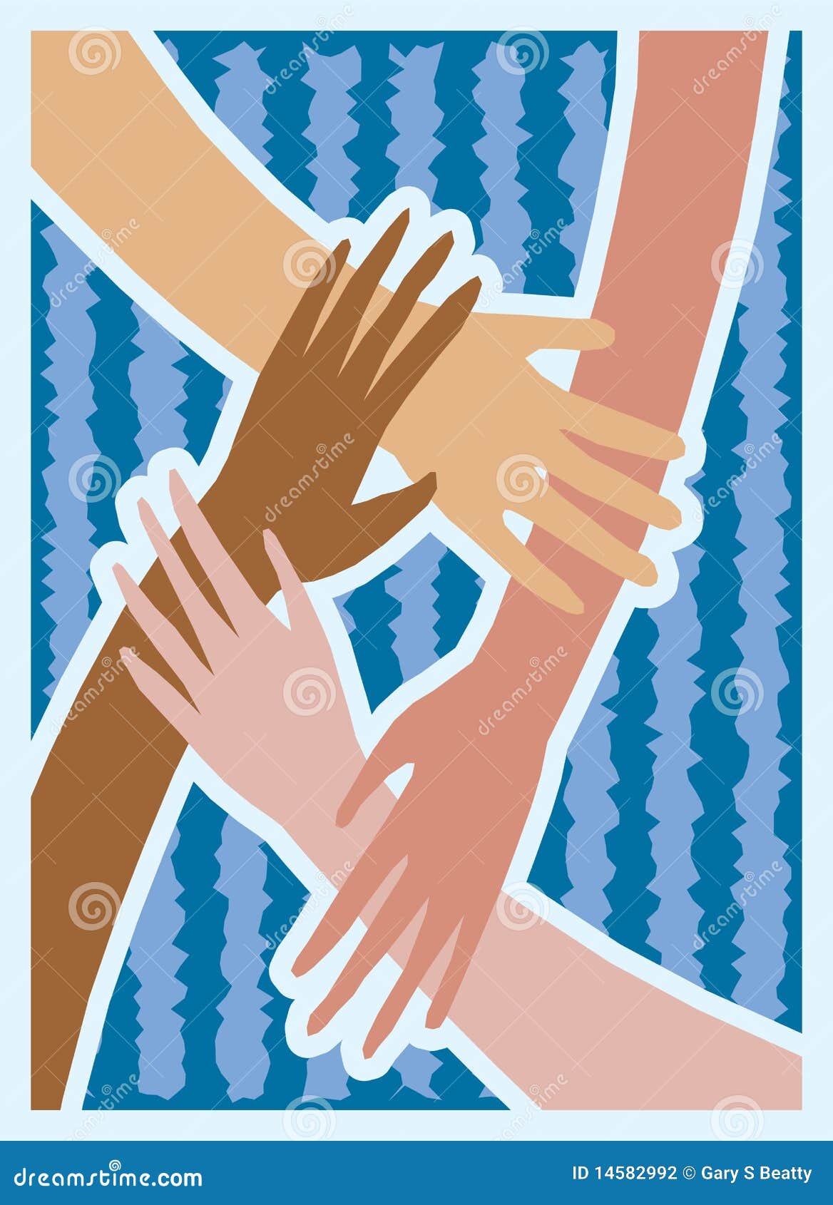 Hands of Brotherhood stock illustration. Illustration of abstract ...