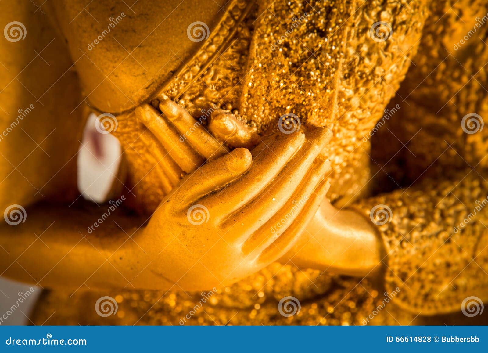 Hands of Buddha Statue Touching the Heart on Chest Level Stock Photo ...