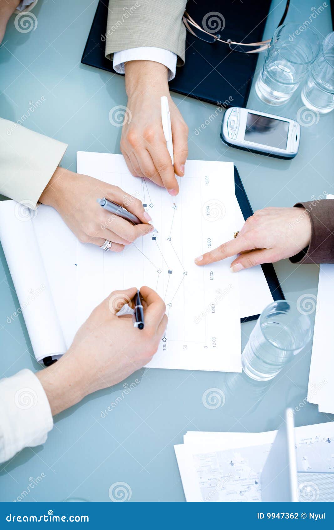 Hands on Business Meeting stock photo. Image of busy, office - 9947362