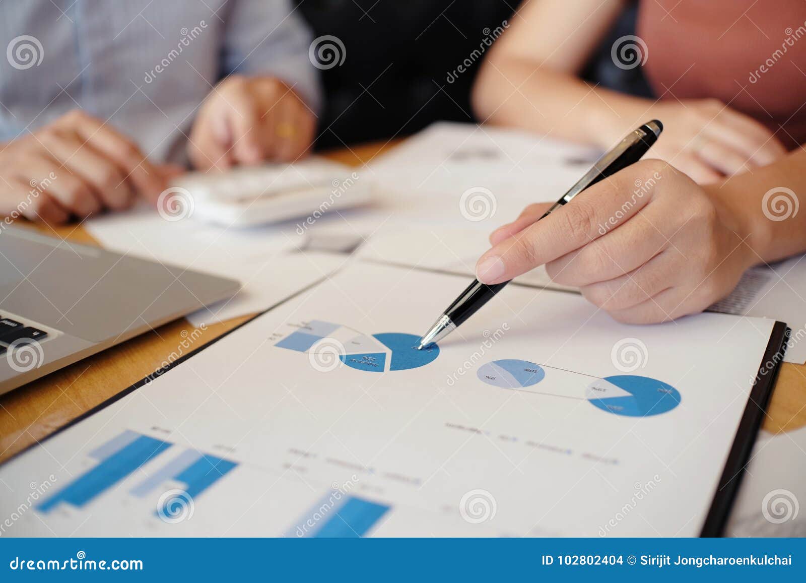 Hands of Business People Analyzing Chart Finance Managers Task Stock ...