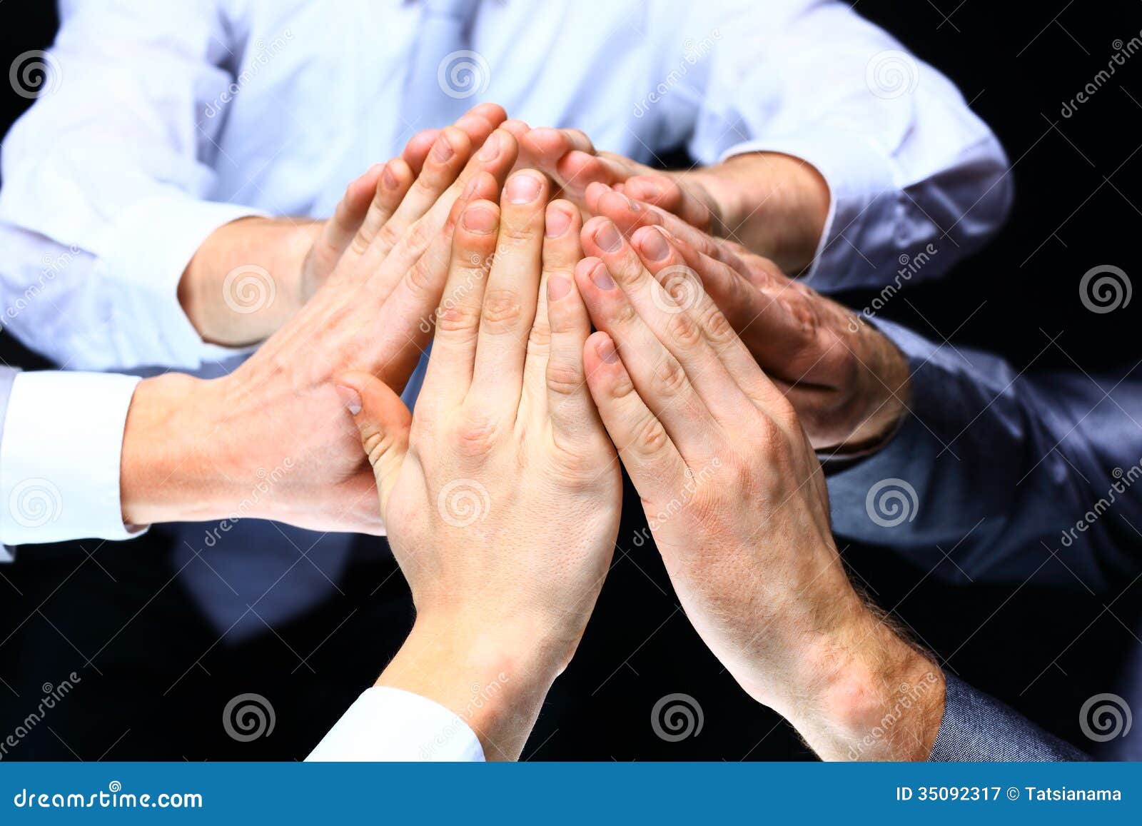 Hands of the Business People Forming a Pyramid Stock Image - Image of ...
