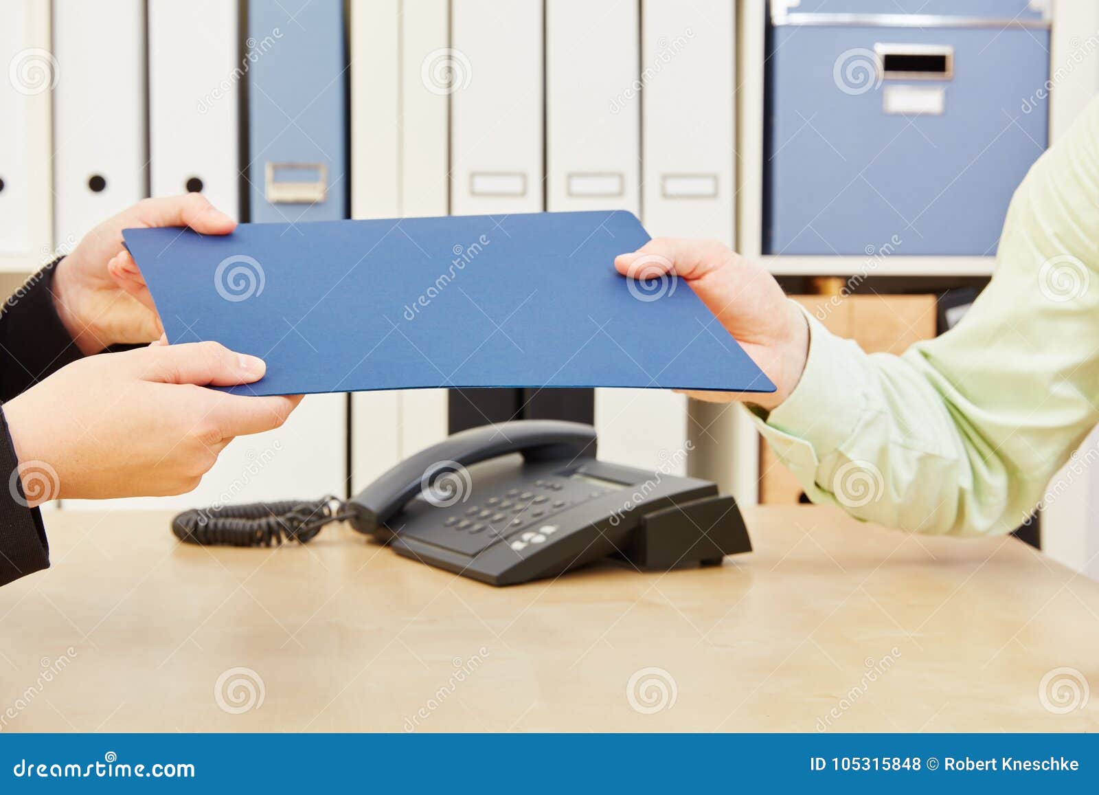 Hands Holding a Folder in an Office Stock Photo - Image of apply ...
