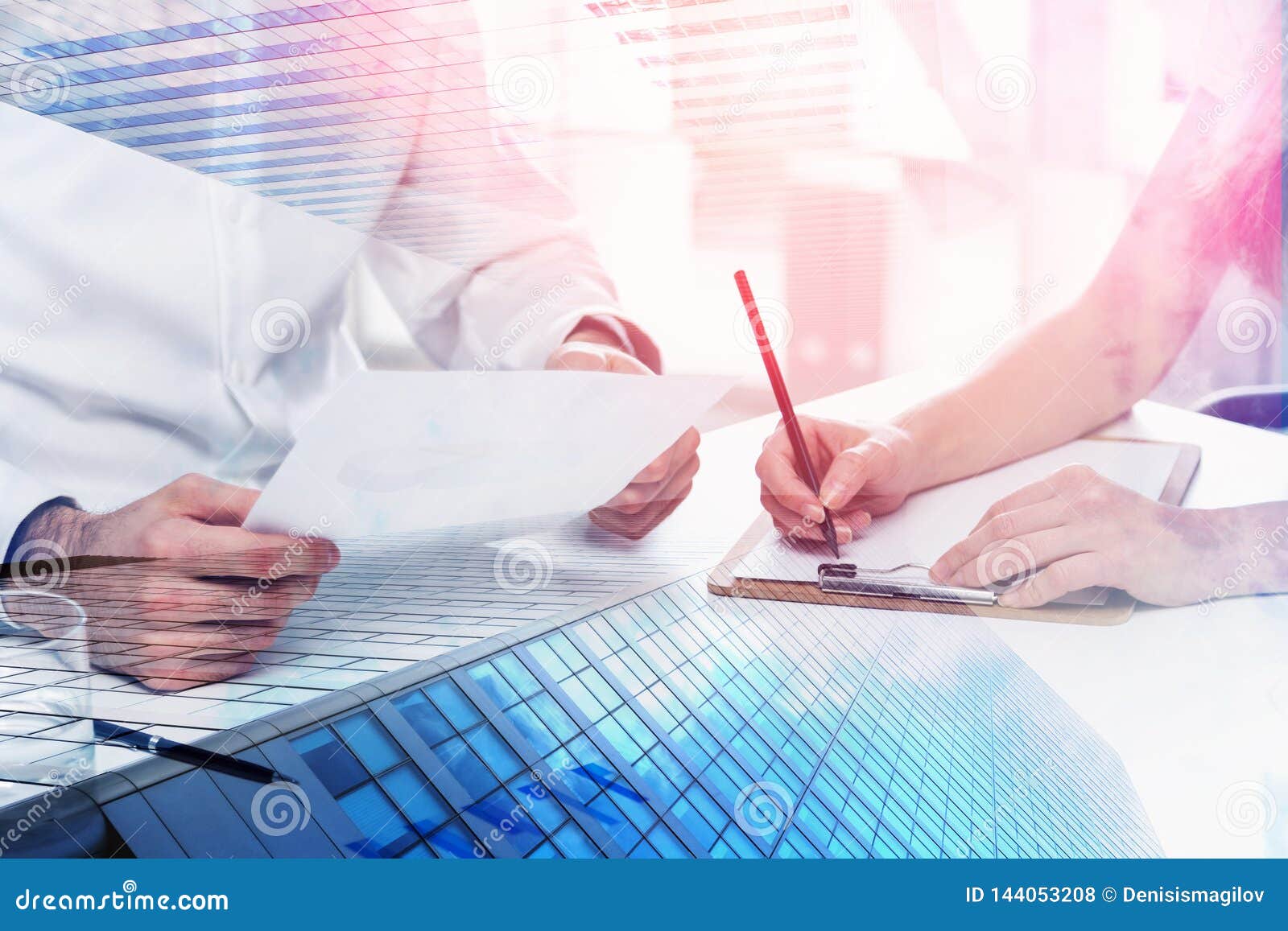 Hands of Business People in Office, Paperwork Stock Photo - Image of ...