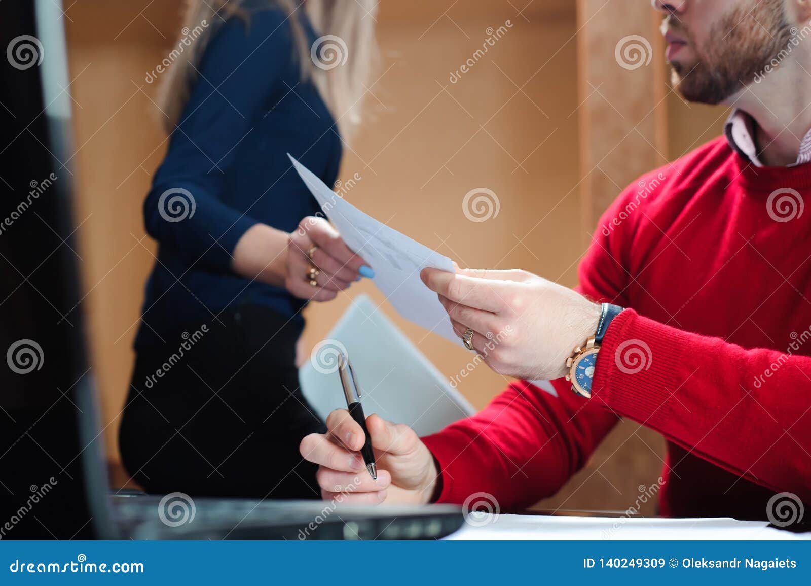 Hands of Business People Passing Document To Each Other Stock Image ...