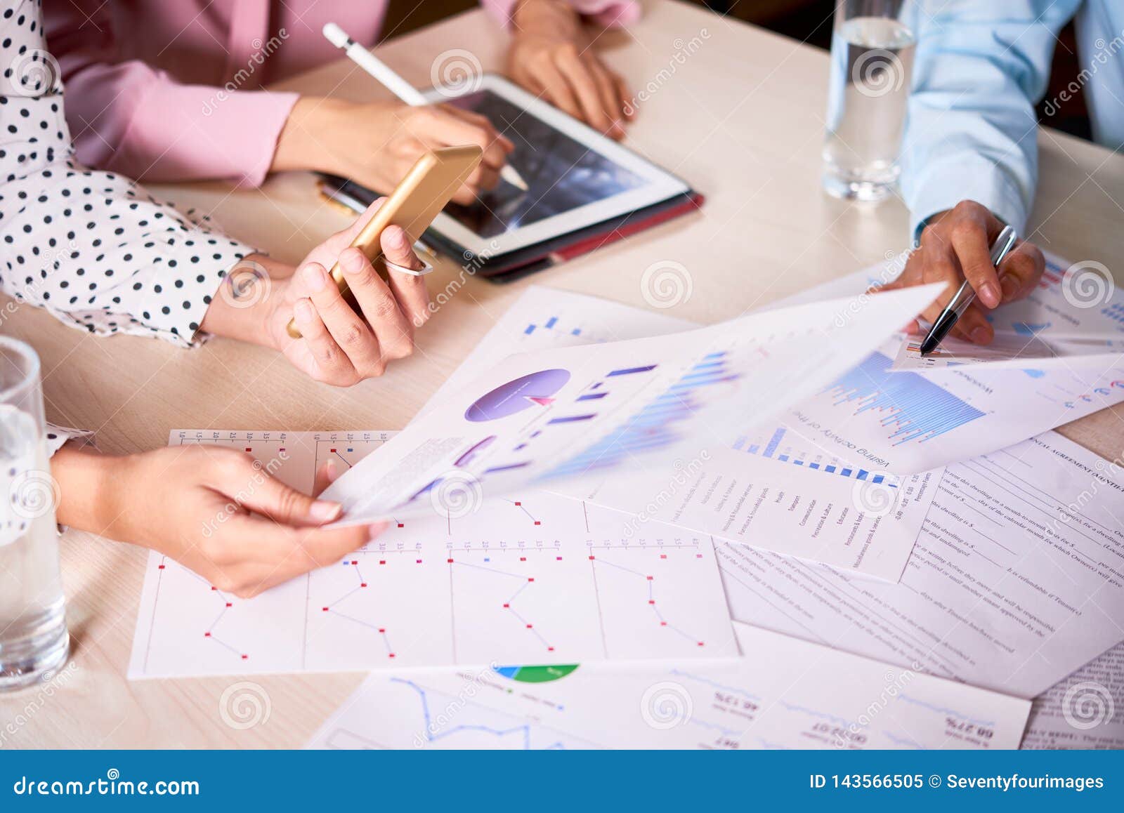 Business People Working with Documents Stock Image - Image of ...