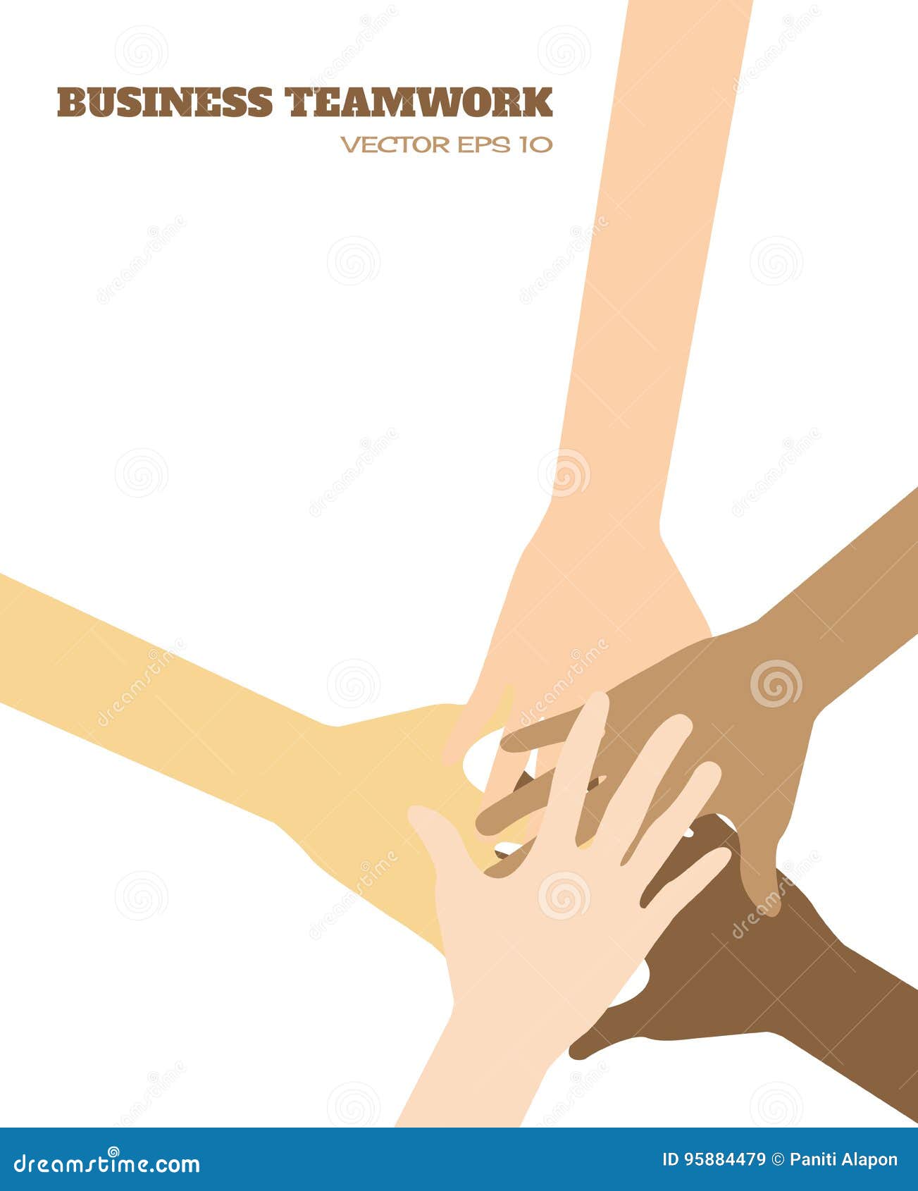 Hands Business Teamwork Vector Flat Design Stock Vector - Illustration ...