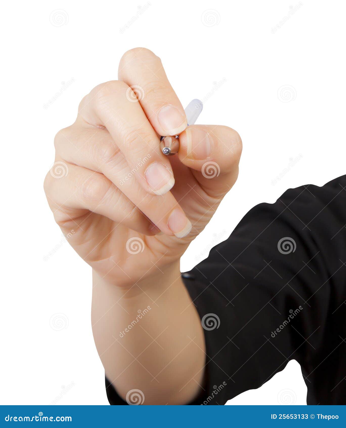 Hands Business Woman Holding a Pen. Stock Image - Image of holding ...