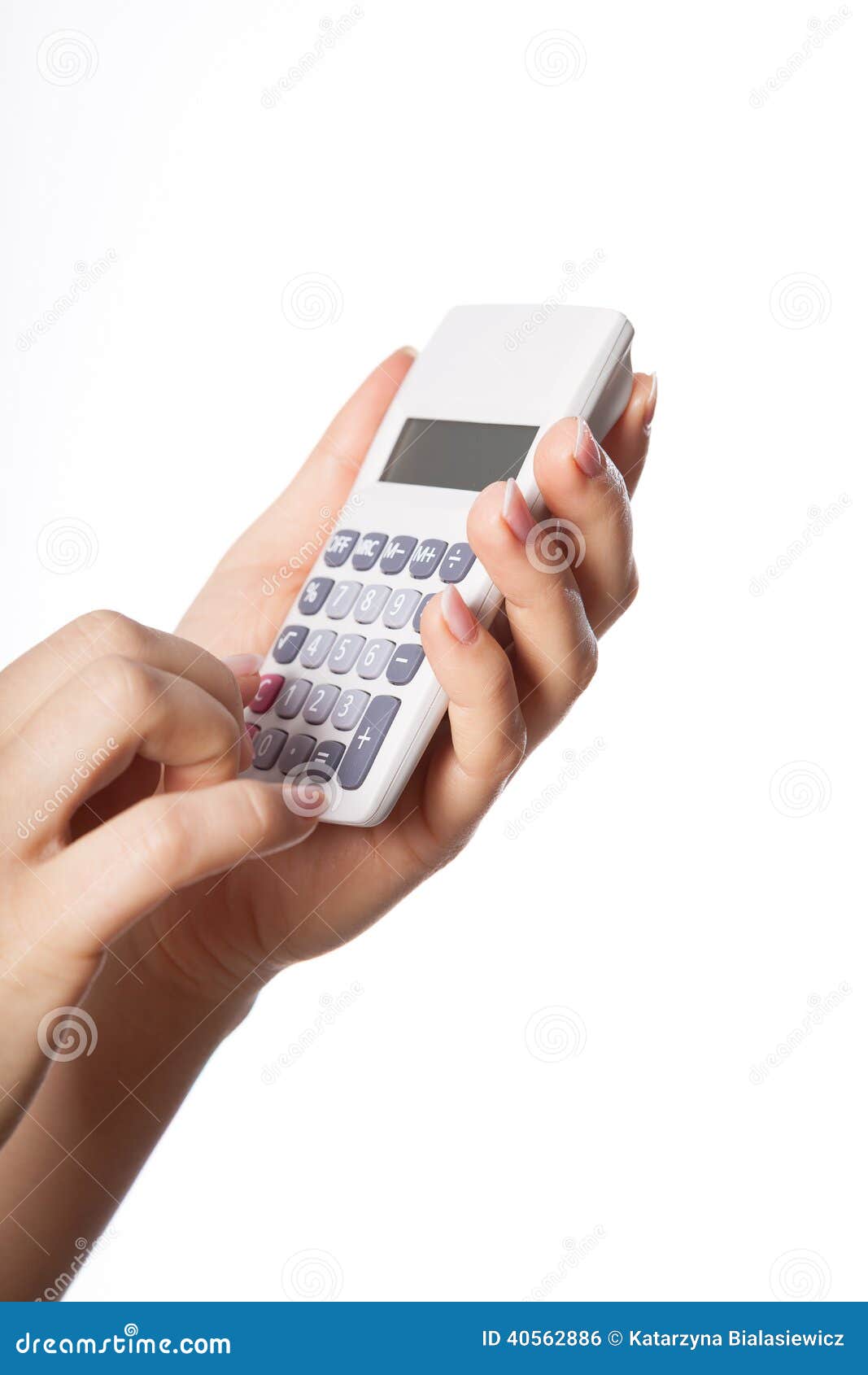 Hands with calculator stock photo. Image of numbers, white - 40562886