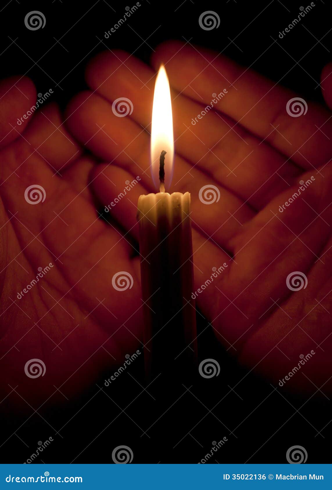 Hands and a Candle in the Dark Stock Photo - Image of holding, finger ...