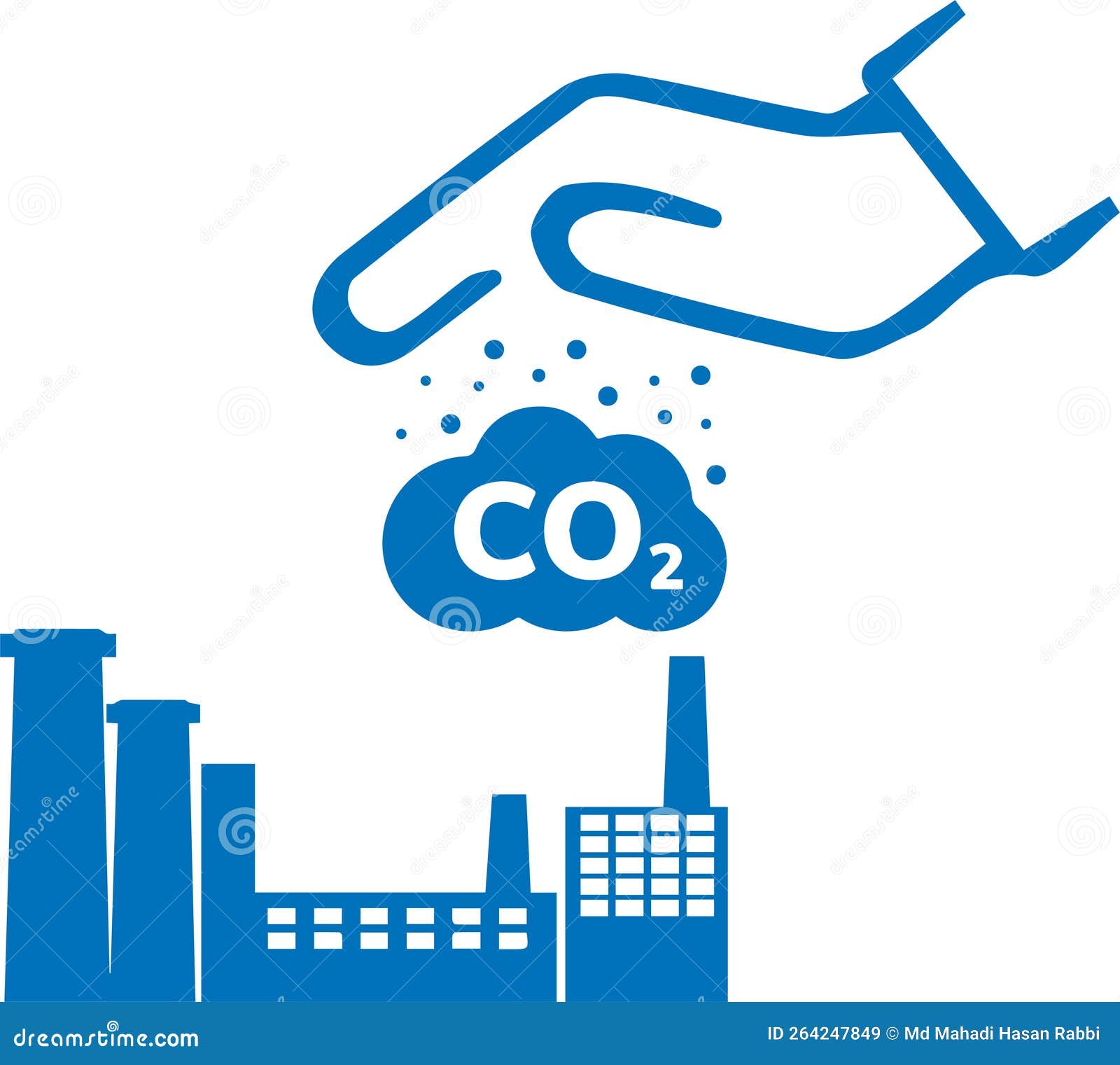 Hands Capture Co2 Cloud Icon, Co2 Cloud Icon, Co2 Hand Capture Blue ...