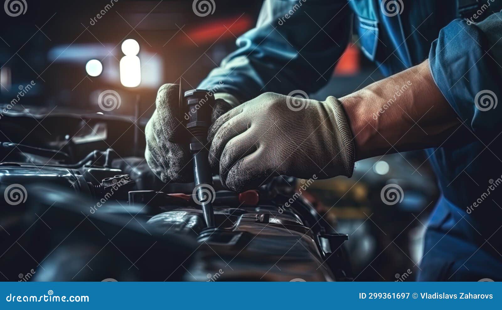 The Hands of a Car Mechanic in the Process of Repair, Where Skill and ...