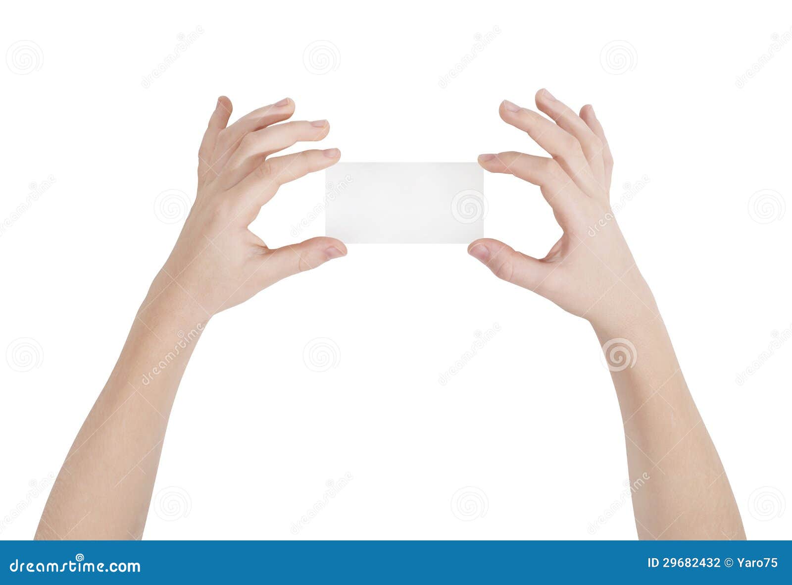 Hands with card stock photo. Image of clipping, paper - 29682432