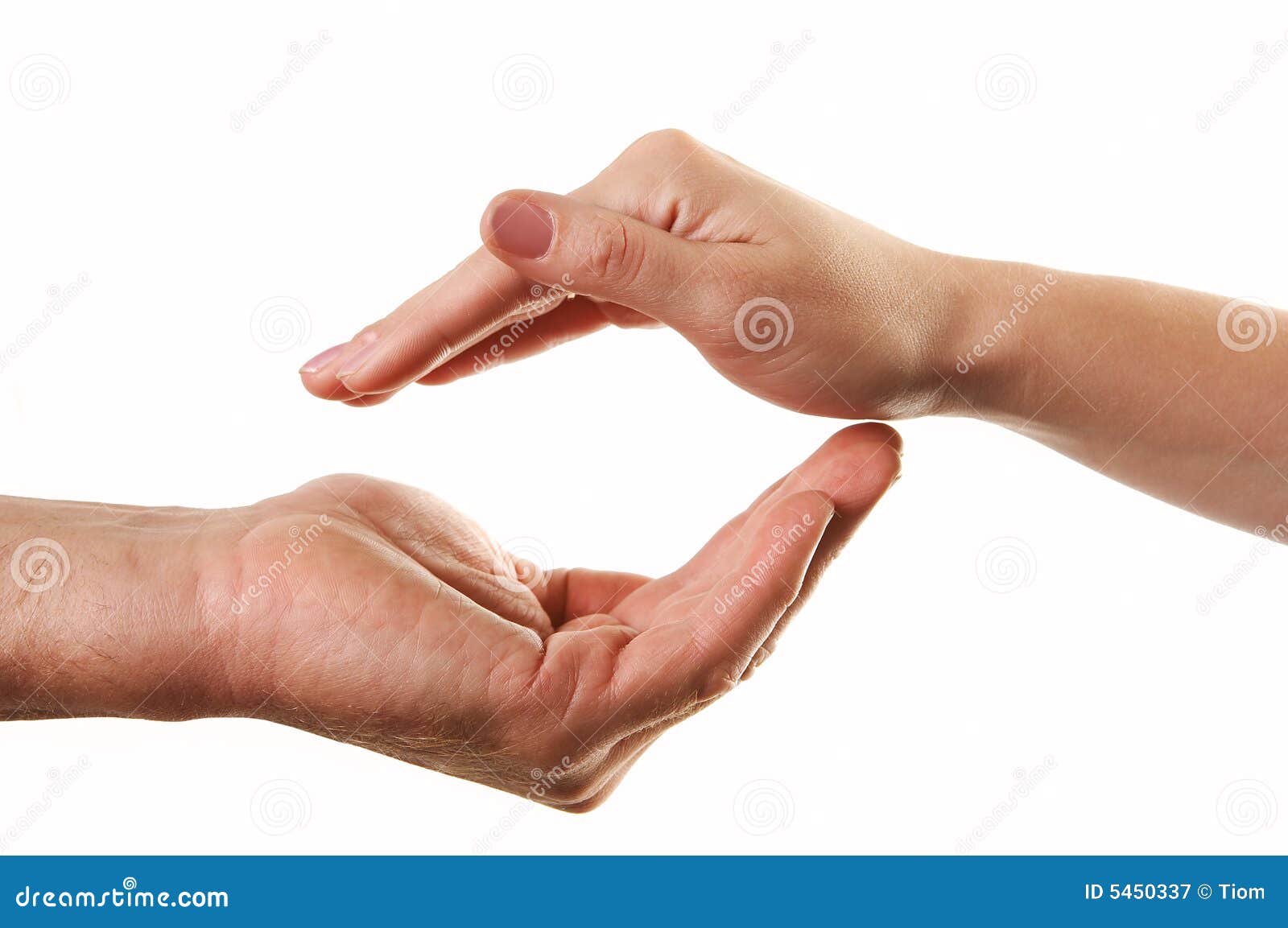Hands in care gesture stock image. Image of hand, defence - 5450337