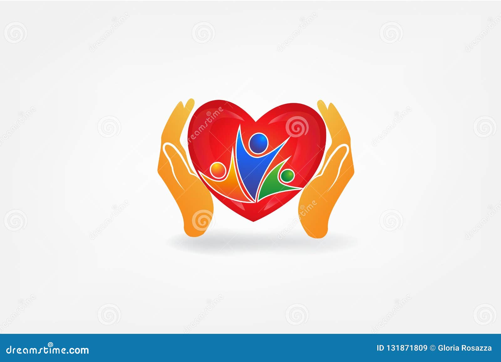 Hands Care People Logo Vector Image Icon Stock Vector - Illustration of ...