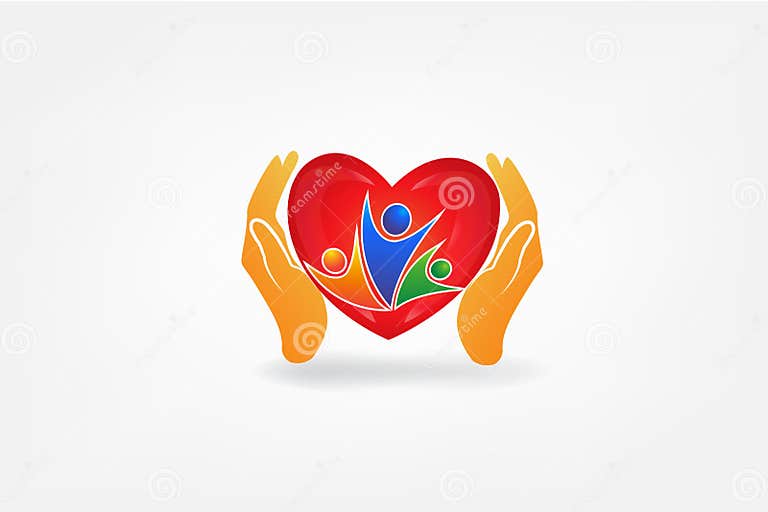 Hands Care People Logo Vector Image Icon Stock Vector - Illustration of ...
