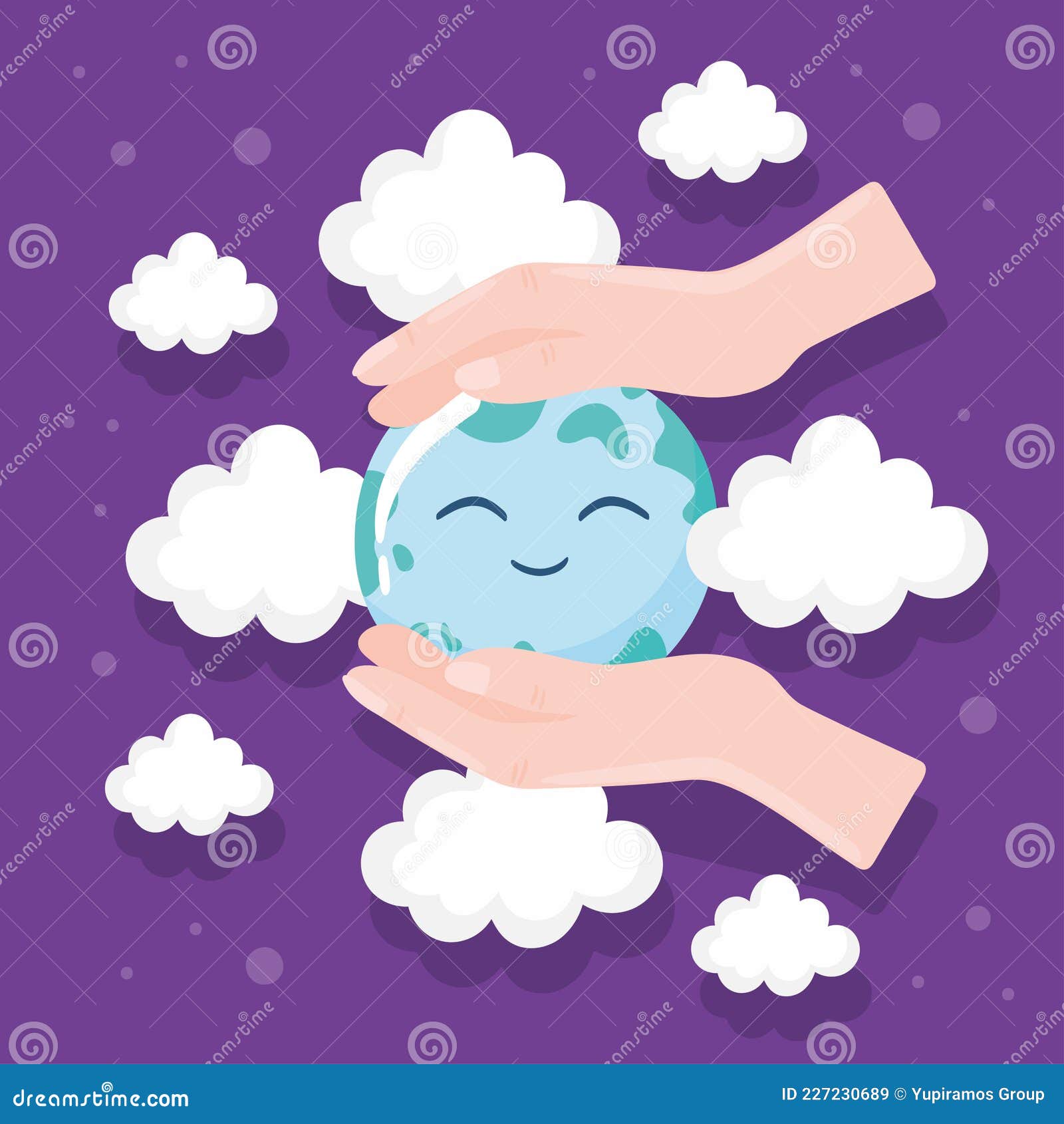 Hands caring world stock vector. Illustration of planet - 227230689