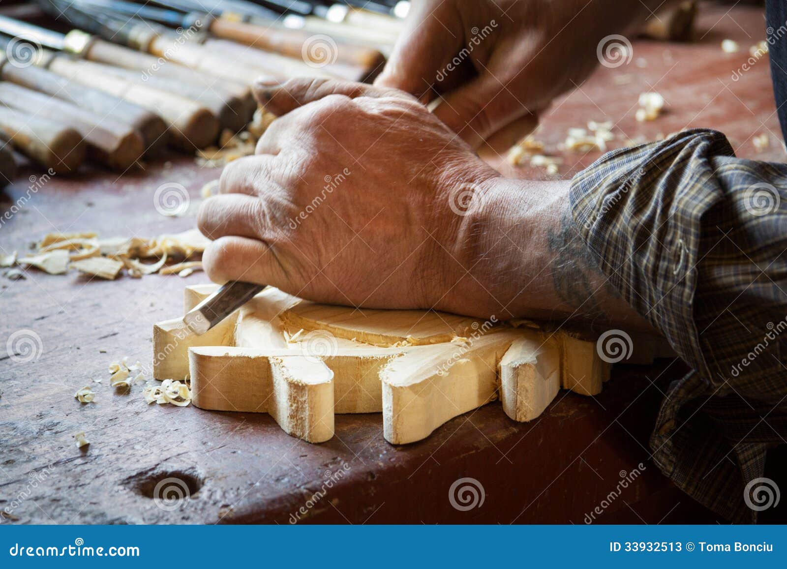 Hands of a carpenter stock image. Image of manual, experience - 33932513