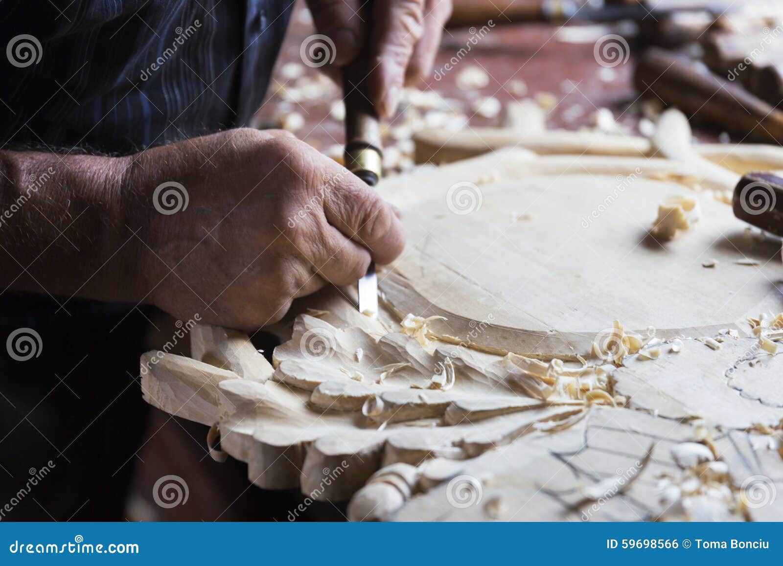 Hands of a carpenter stock photo. Image of work, relief - 59698566