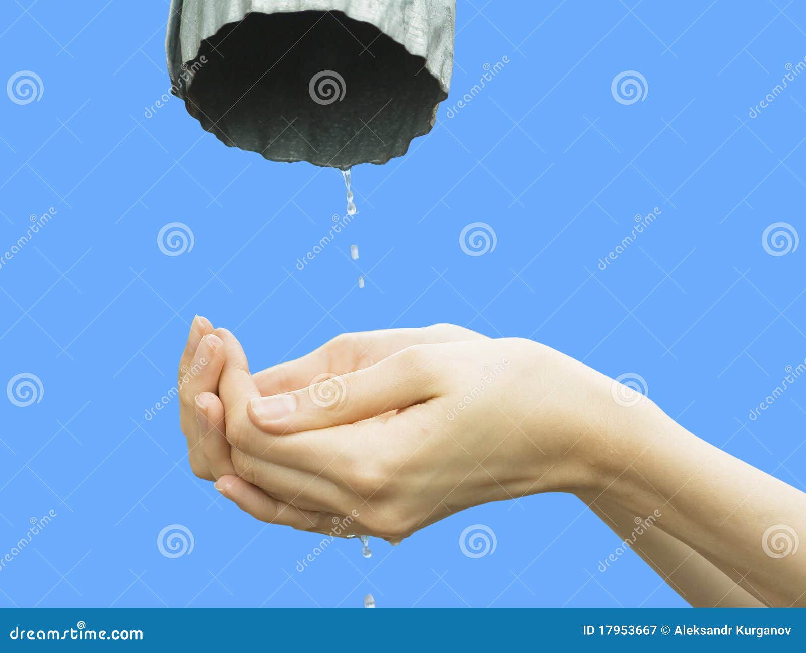 Hands Catching Clean Falling Water Stock Image - Image of ecology, blue ...