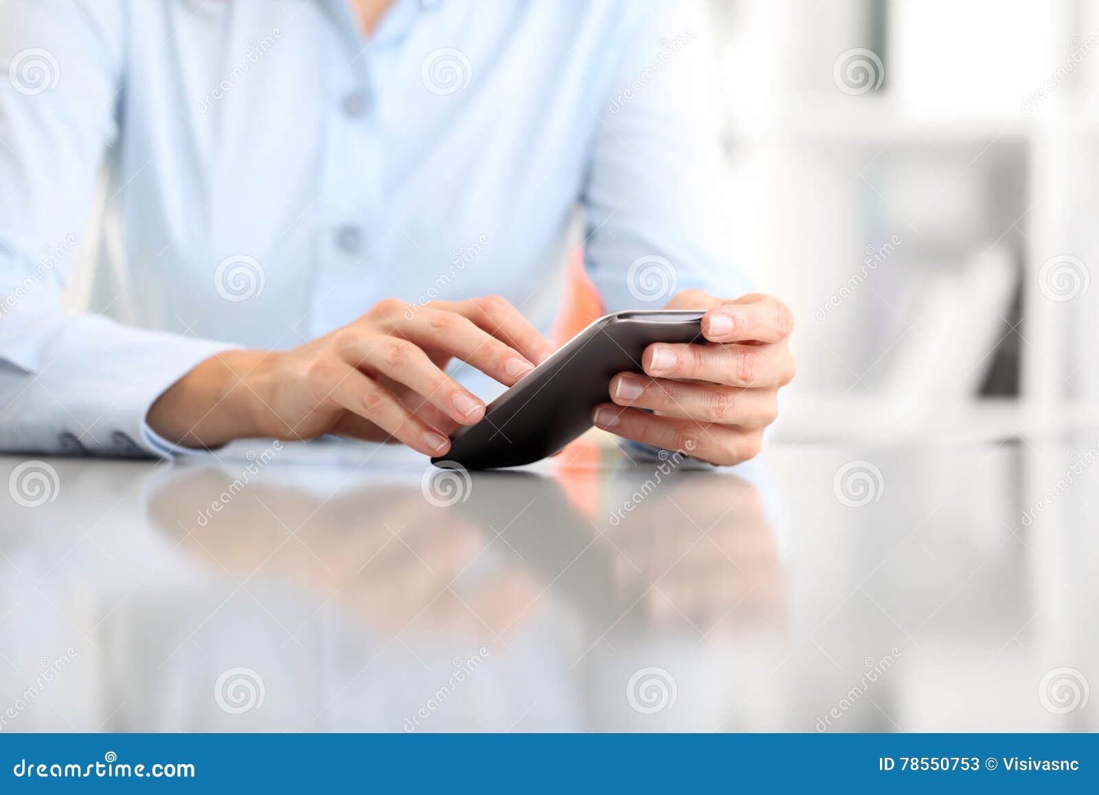 Hands with cell phone stock image. Image of isolated - 78550753