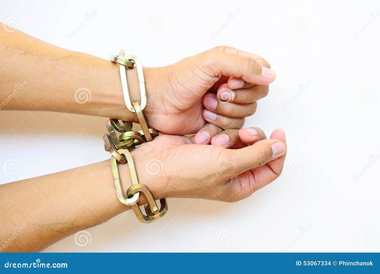 Hands in chain stock photo. Image of conviction, gang - 53067334