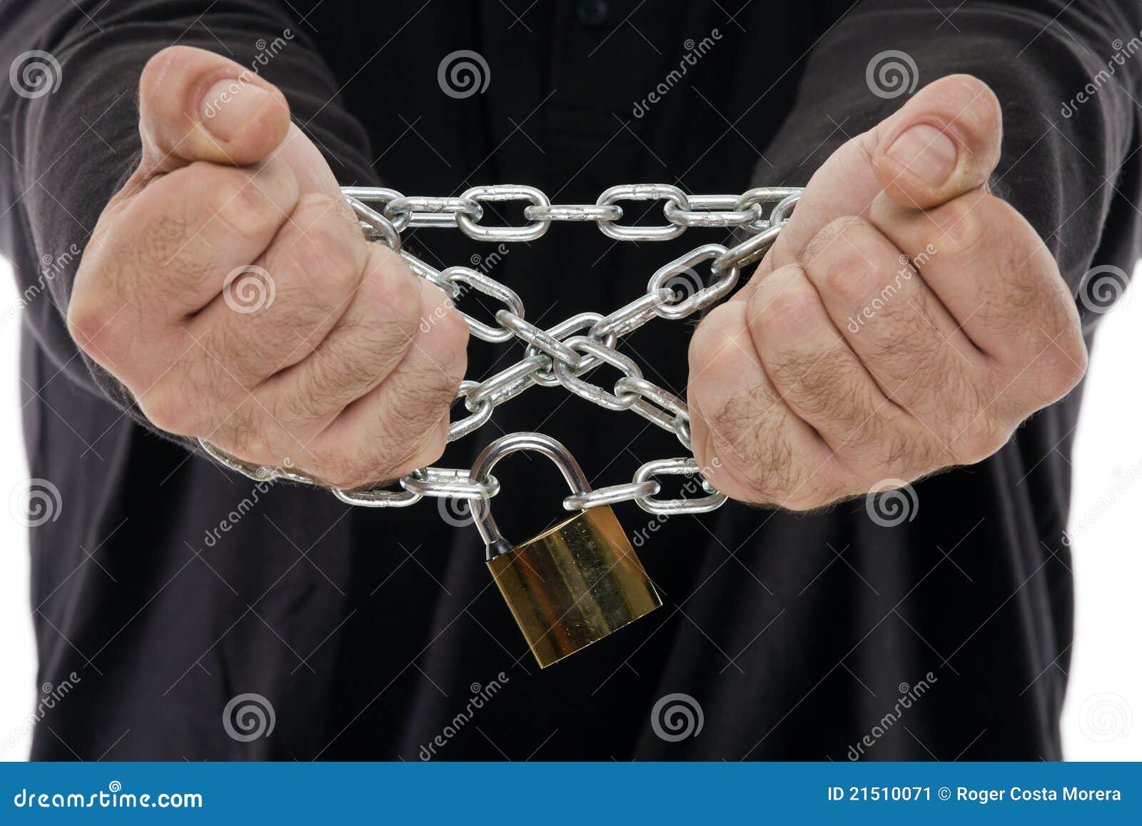 Hands chained stock image. Image of security, freedom - 21510071
