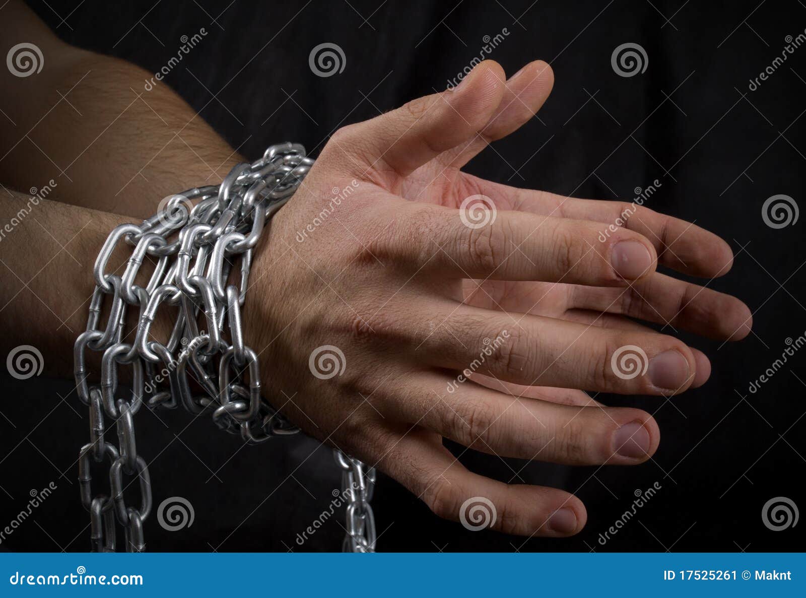 Hands in chains stock image. Image of body, male, hand - 17525261