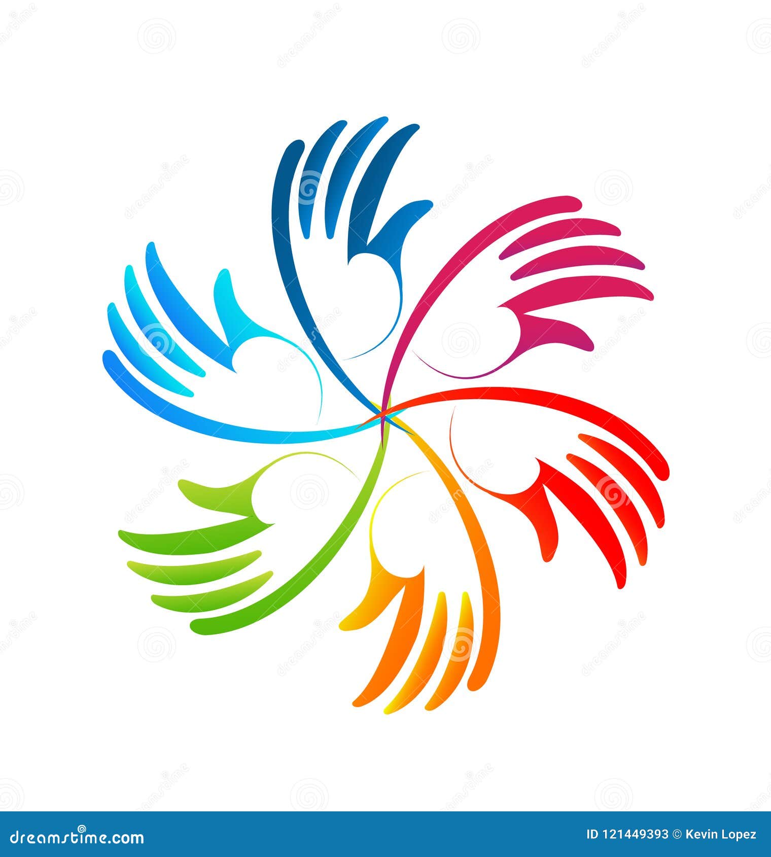 Hands of Change, Unity Vector Logo Stock Vector - Illustration of ...