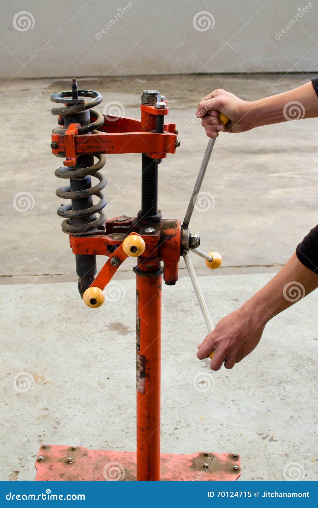 Hands Changing Shock Up Absorber Stock Image - Image of caucasian ...
