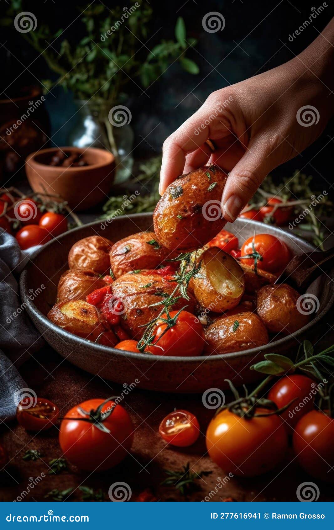 The Hands of a Chef Preparing Food Stock Illustration - Illustration of ...