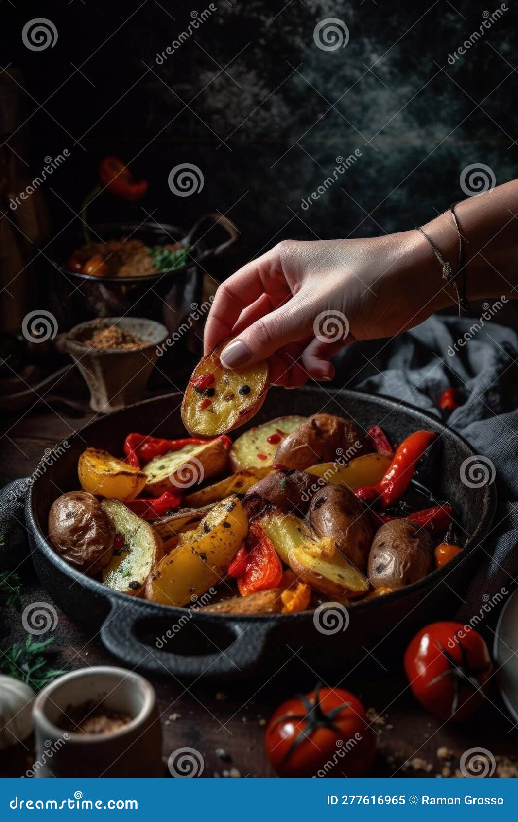 The Hands of a Chef Preparing Food Stock Image - Image of white, food ...