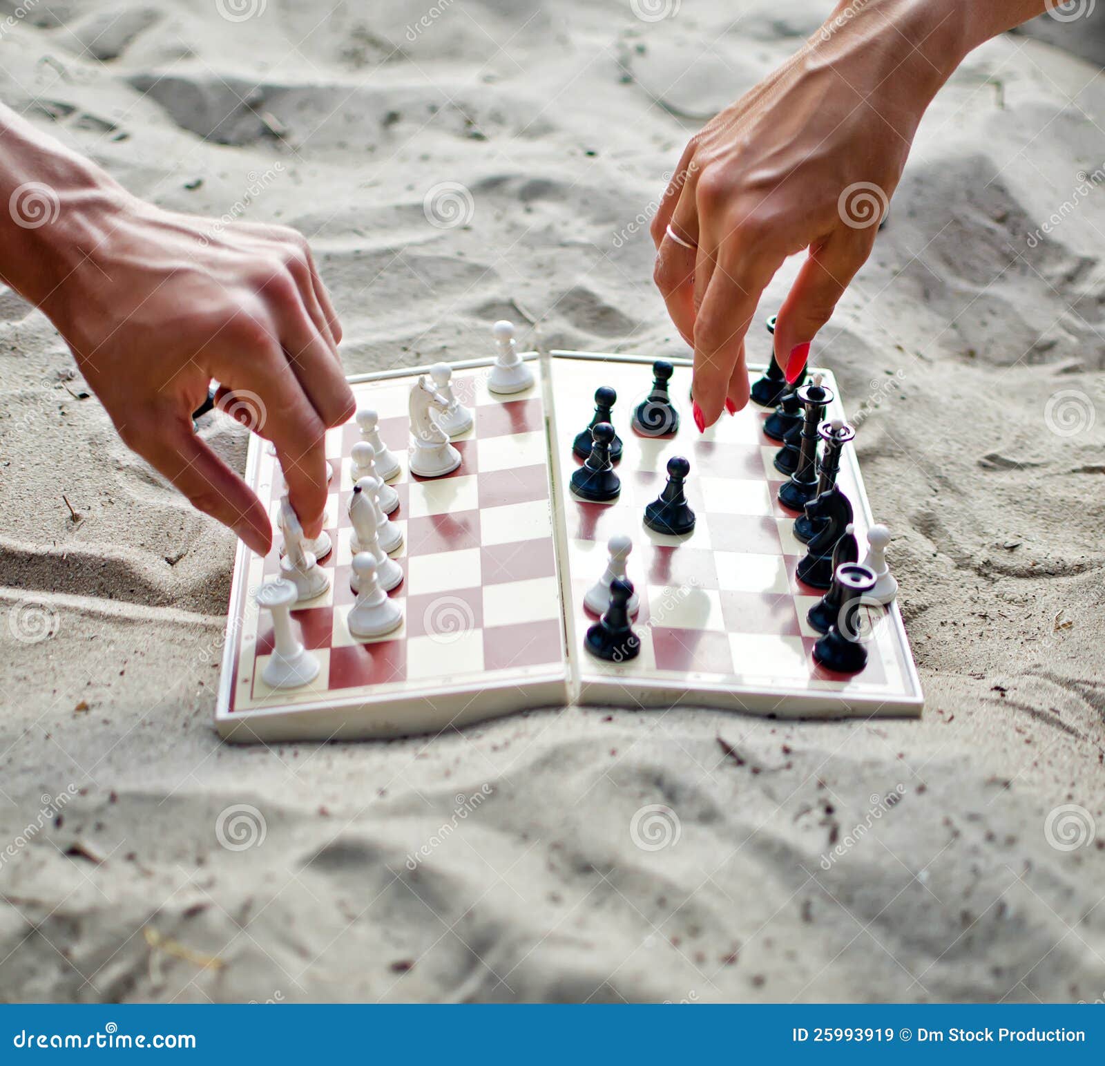Hands with Chess Figure Making Move Stock Image - Image of hand, sport ...