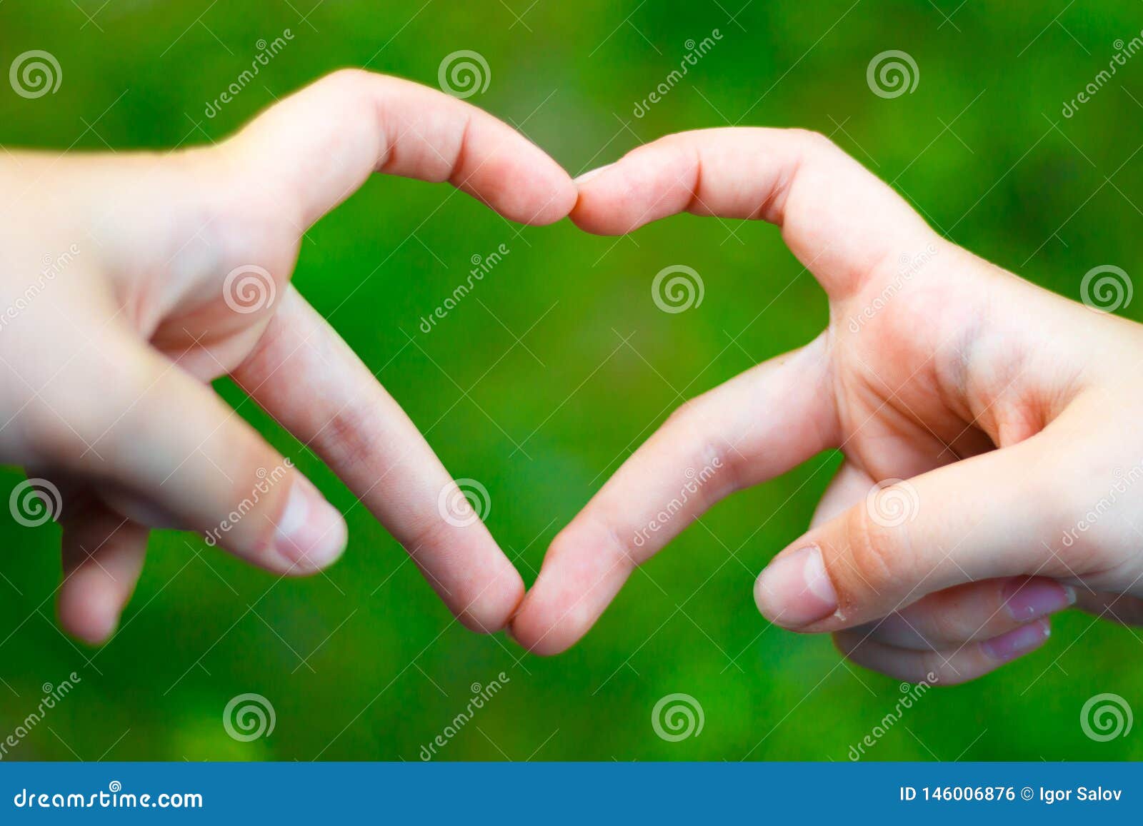 The Hands of the Child are Depicted in the Shape of a Heart. Stock ...
