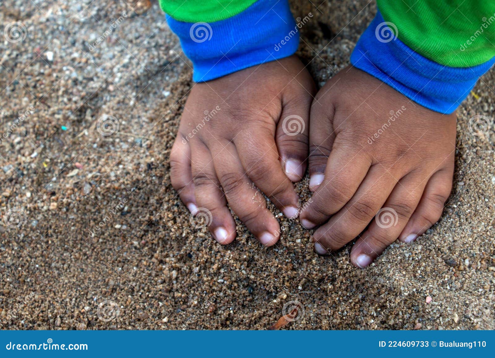 Hands of Child Playing with Sand Stock Image - Image of finger, person ...