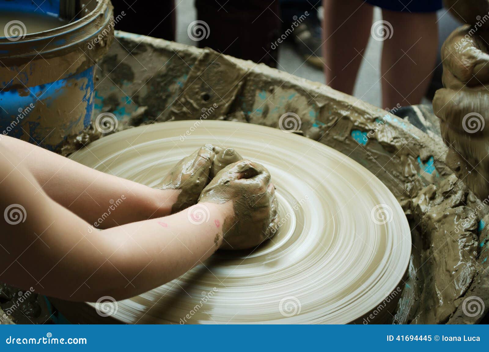 Hands of a Child Working the Clay Stock Image - Image of hand, culture ...