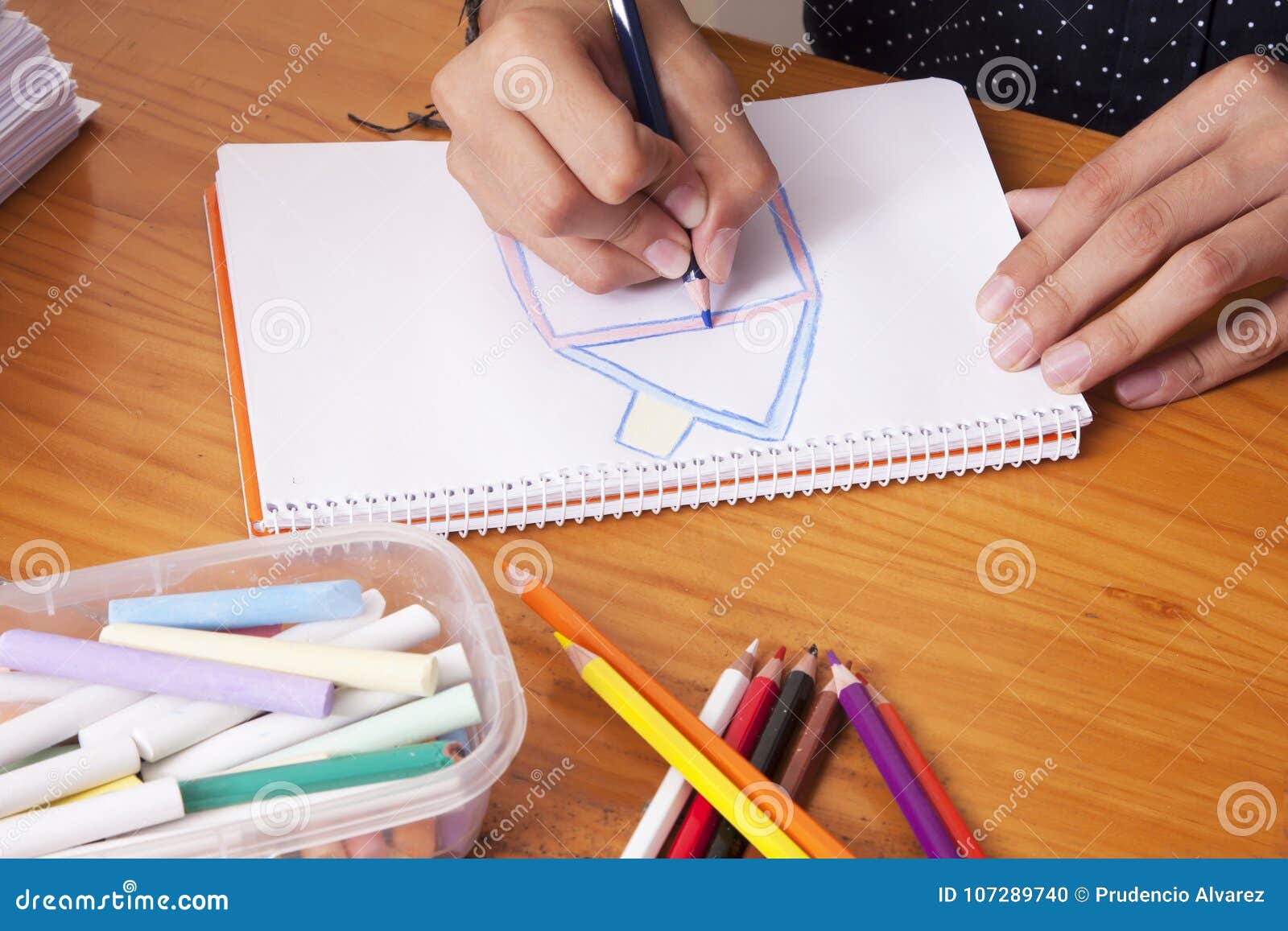 Hands of the Child Working in the School Stock Photo - Image of closeup ...