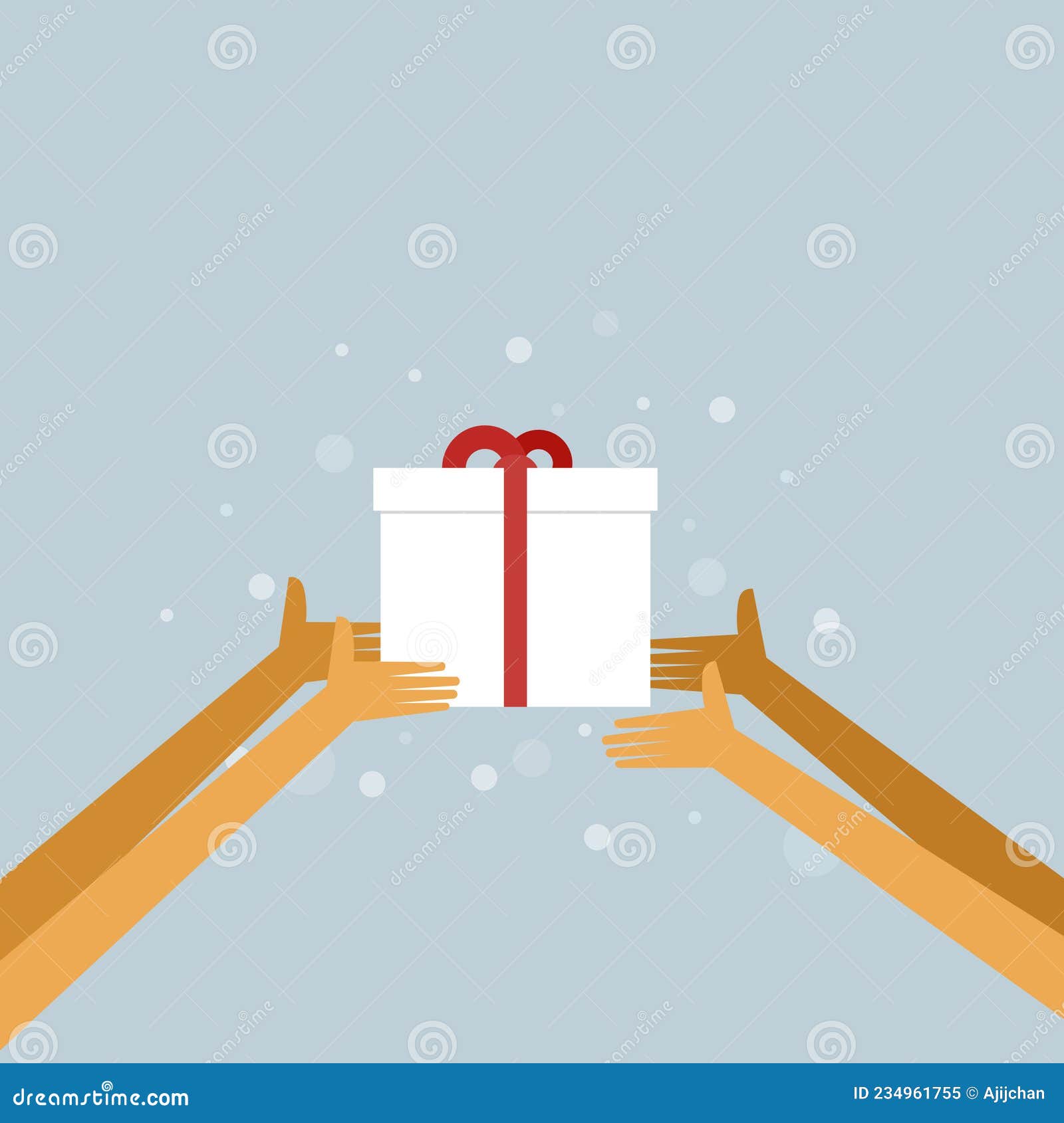 Exchanging Gifts Over The World Illustration Cartoon Character ...