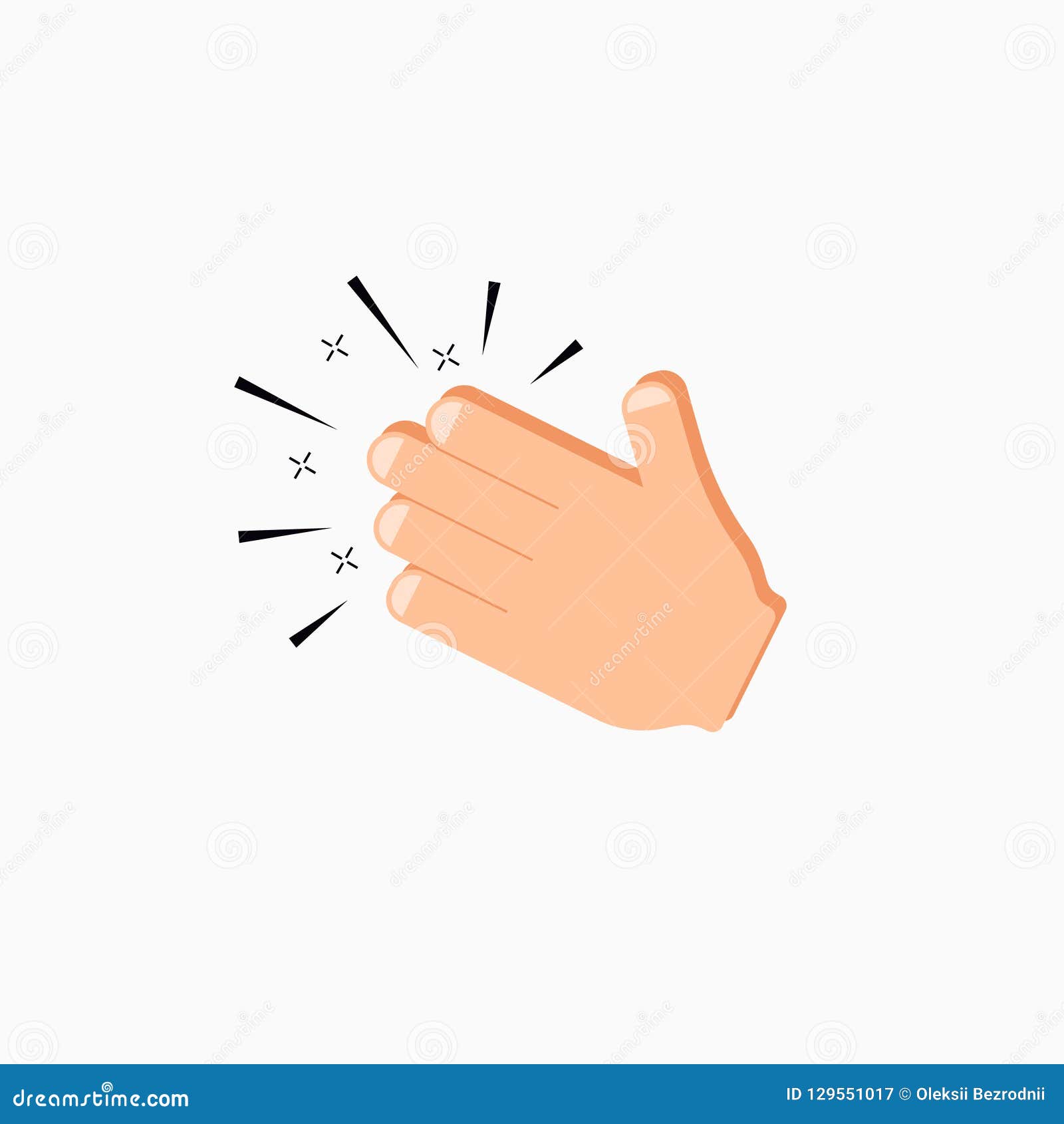 Emoji Clap Hand Emoticon Set Encouragement Cartoon Applause Icon. Clap ...