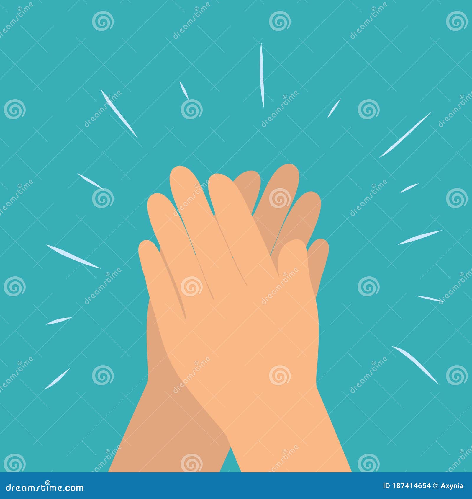 Hands Clapping, Applauding or Ovation Applause Flat Vector Illustration ...