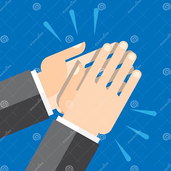 Hands clapping, applause stock vector. Illustration of sign - 57634569