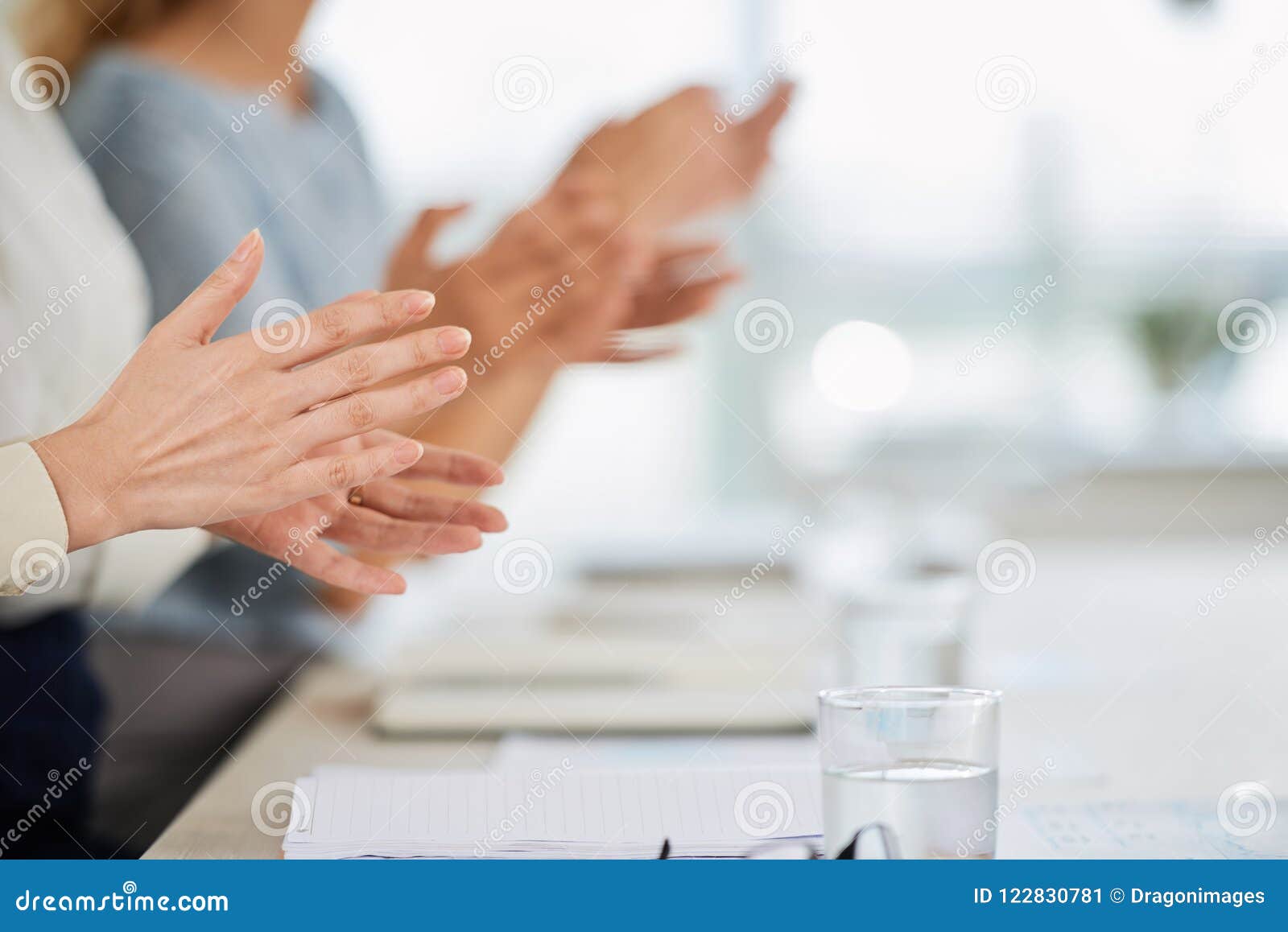 Clapping audience stock image. Image of women, office - 122830781