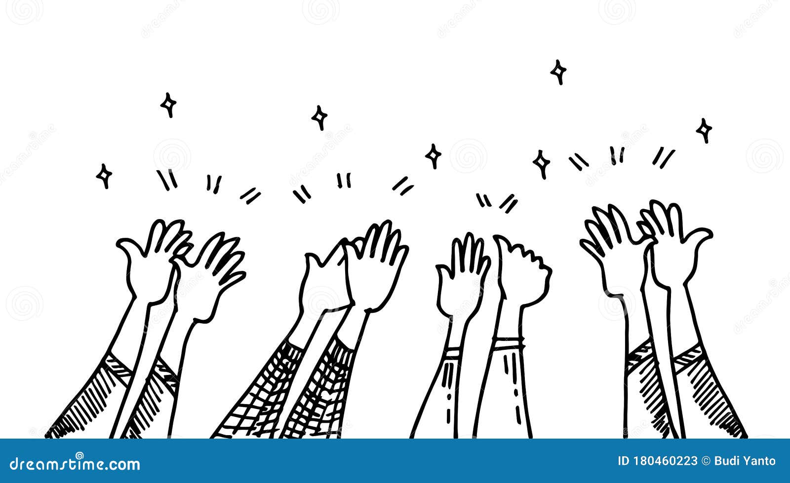 Hands Clapping. Hands Up, Applause and Thumbs Up Stock Vector ...