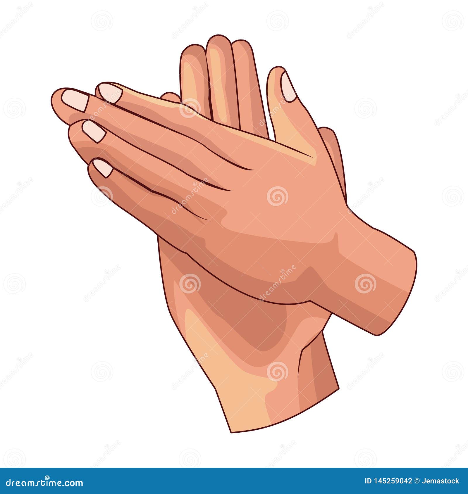 Hands clapping icon stock vector. Illustration of great - 145259042