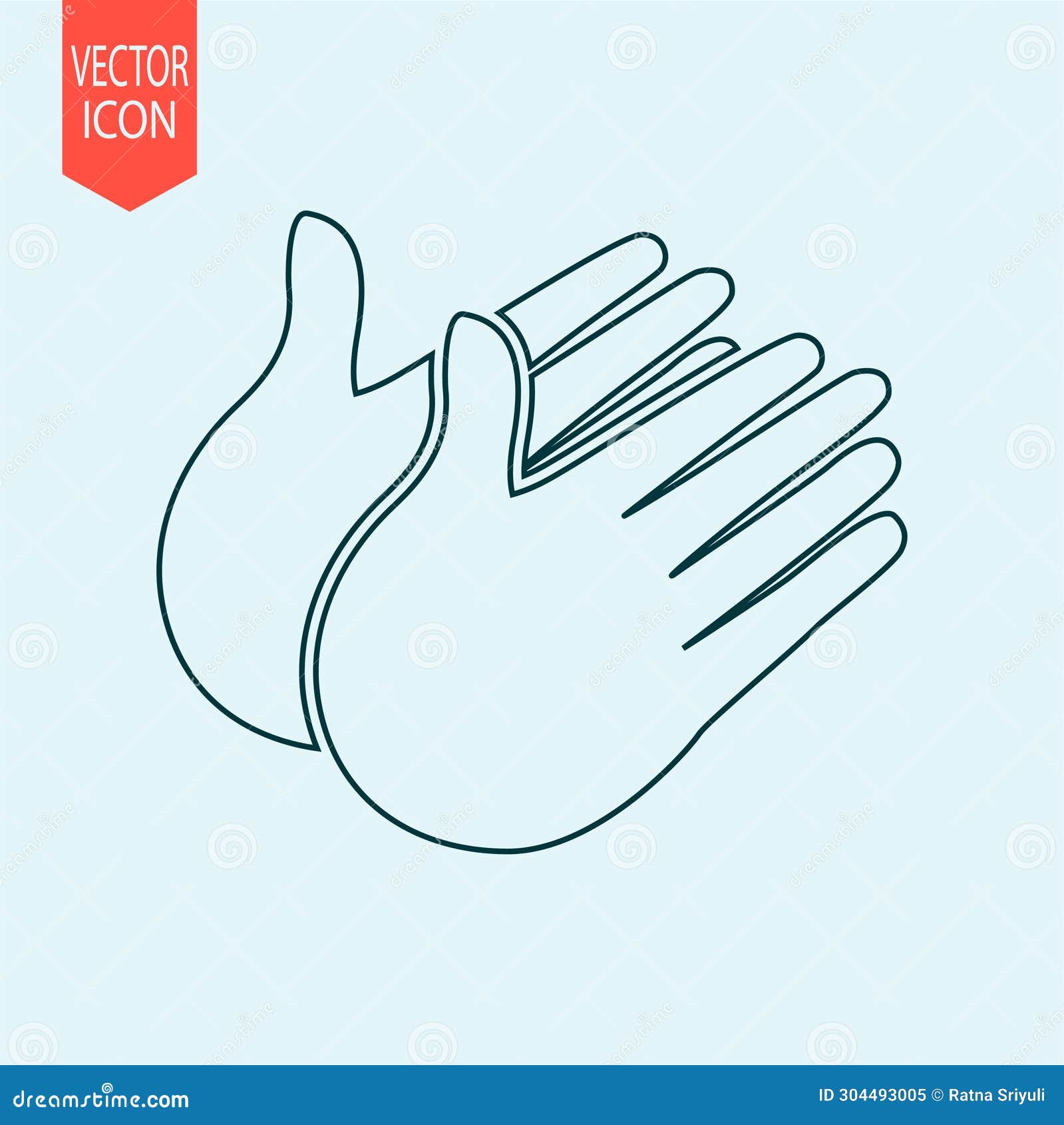 Clapping Icon Outline Vector. People Hand Clap | CartoonDealer.com ...