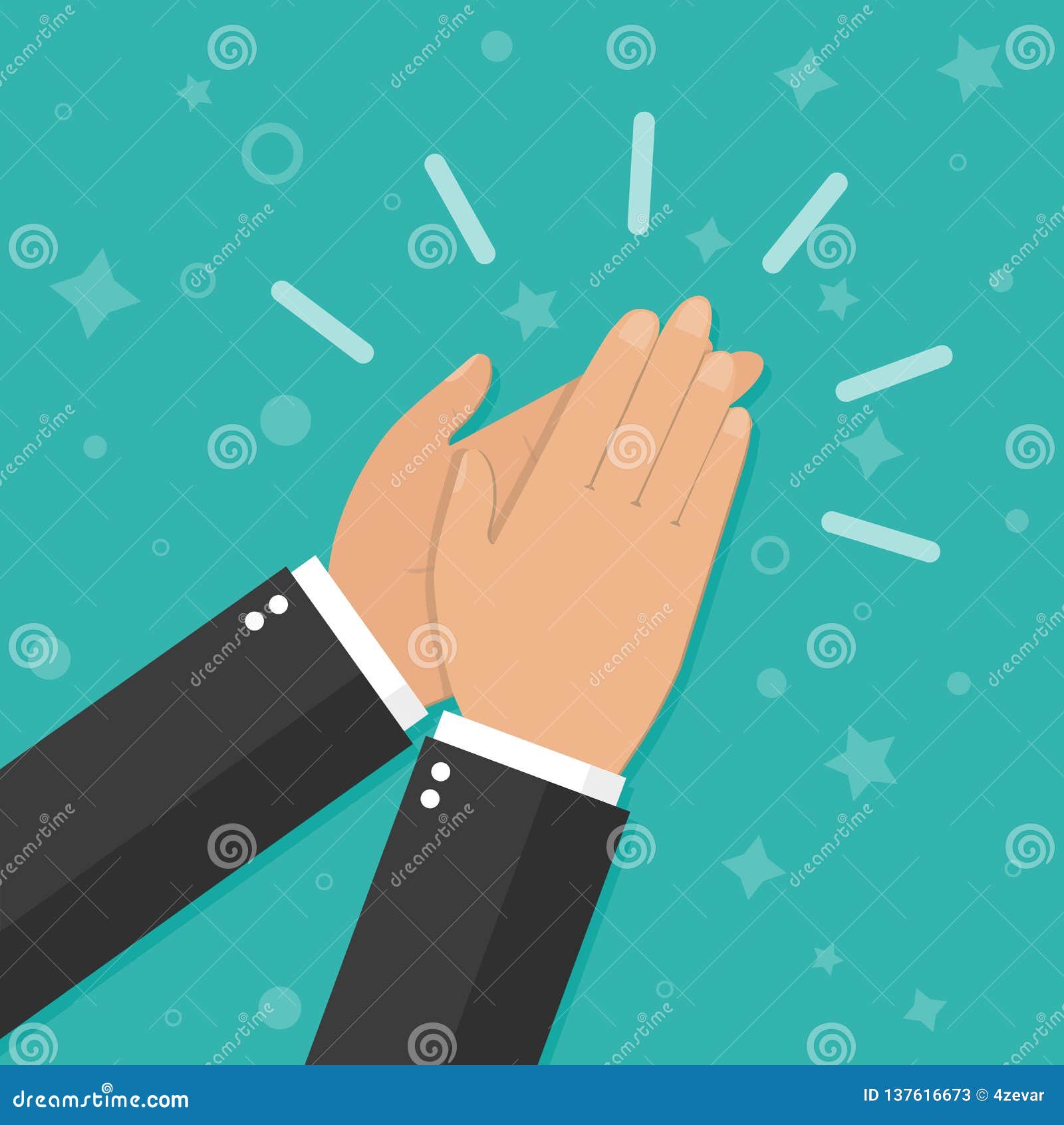 Hands clapping icons stock illustration. Illustration of great - 137616673