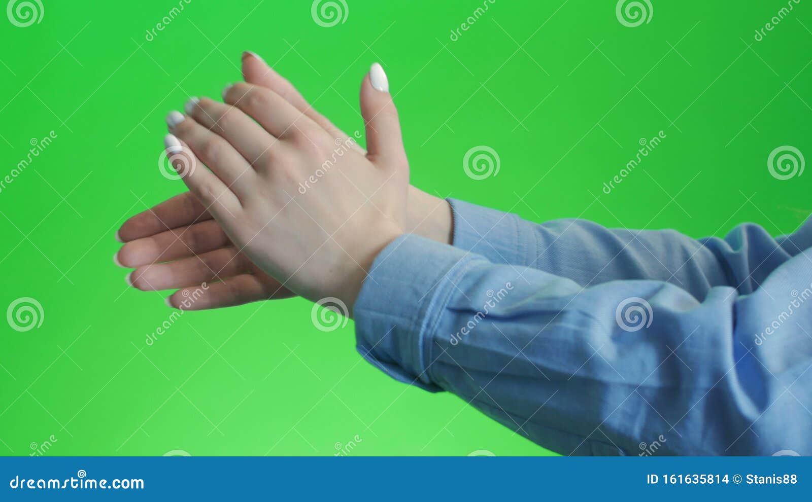 Hands Clapping Isolated Green Screen Stock Footage - Video of ...
