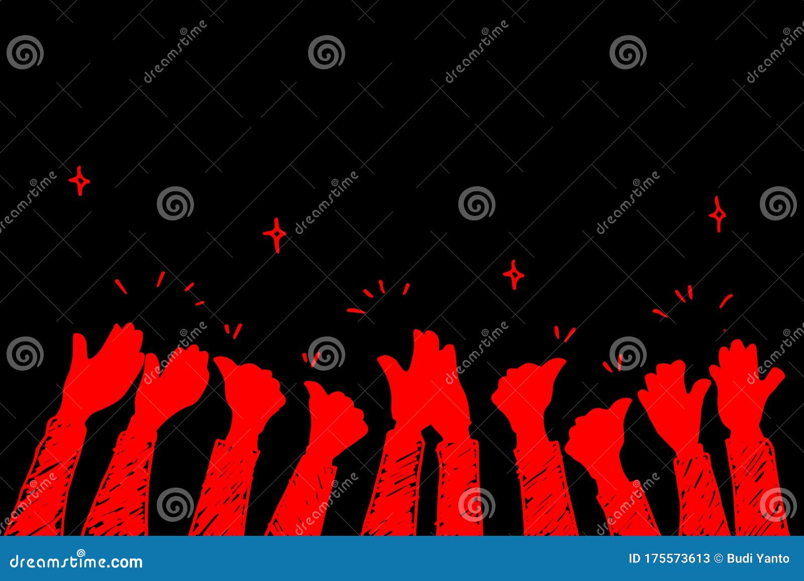 Hands Clapping Ovation on Doodle Style , Vector Illustration Stock ...