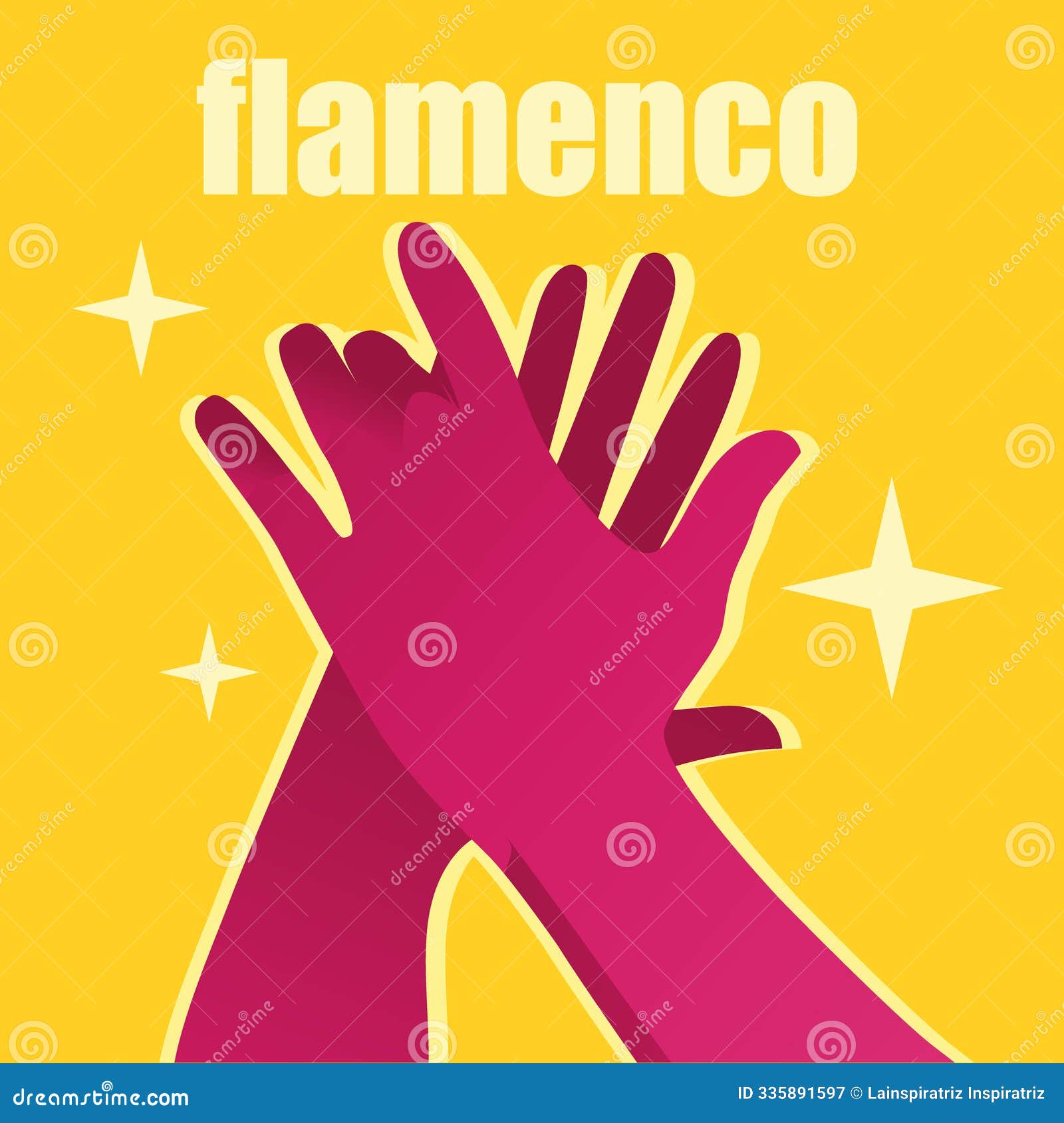 Hands Clapping in Spanish Flamenco Style Poster Stock Vector ...