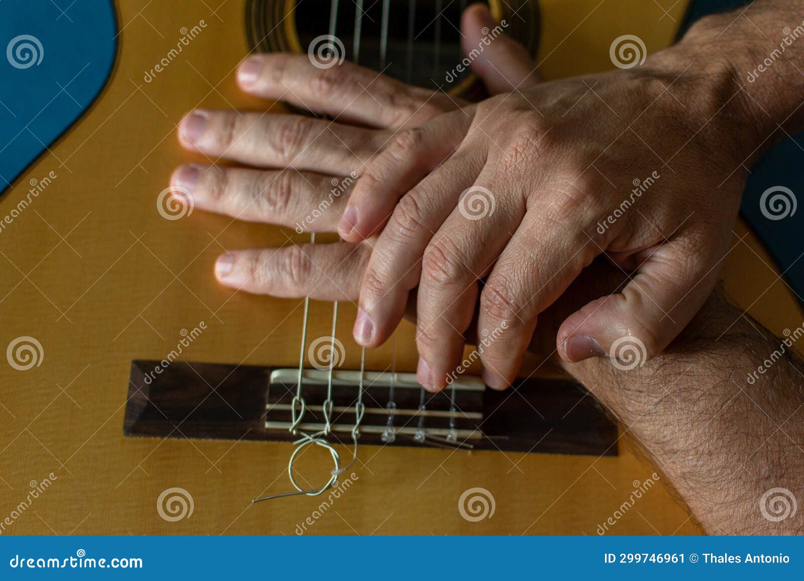 Hands of a Classical Guitarist on Top of the Guitar. Study of Classical ...